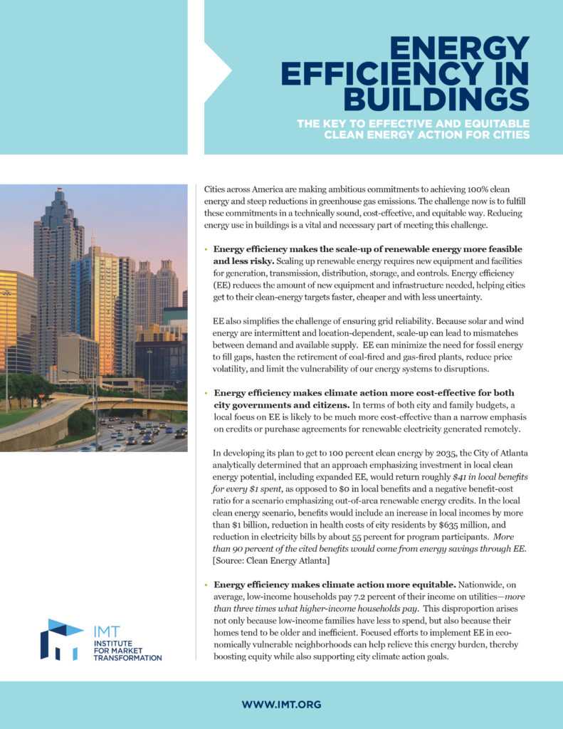 Energy Efficiency in Buildings: The Key to Effective and Equitable Clean Energy Action for ...